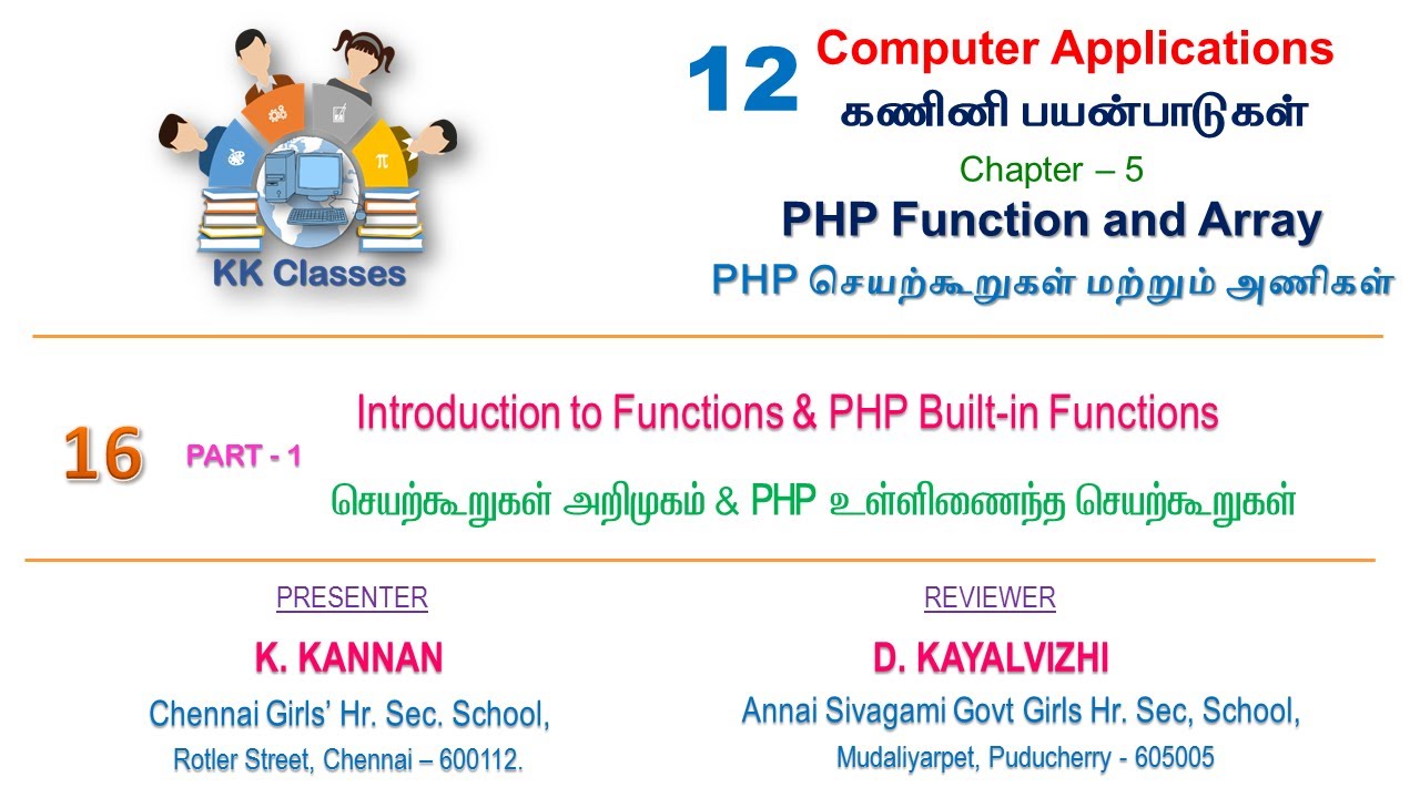12th Ca Chapter 5 Php Functions And Arrays Part 1 Introduction And