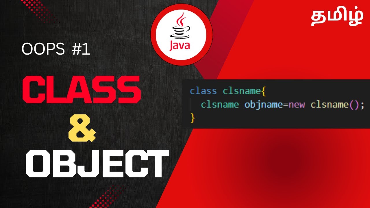 Class Object Oops Concept Java Tamil Youtube