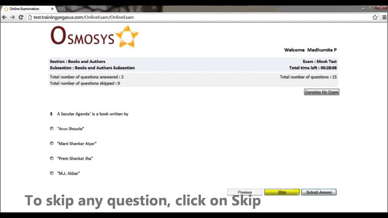 Training Pegasus Mock Test Demo Youtube