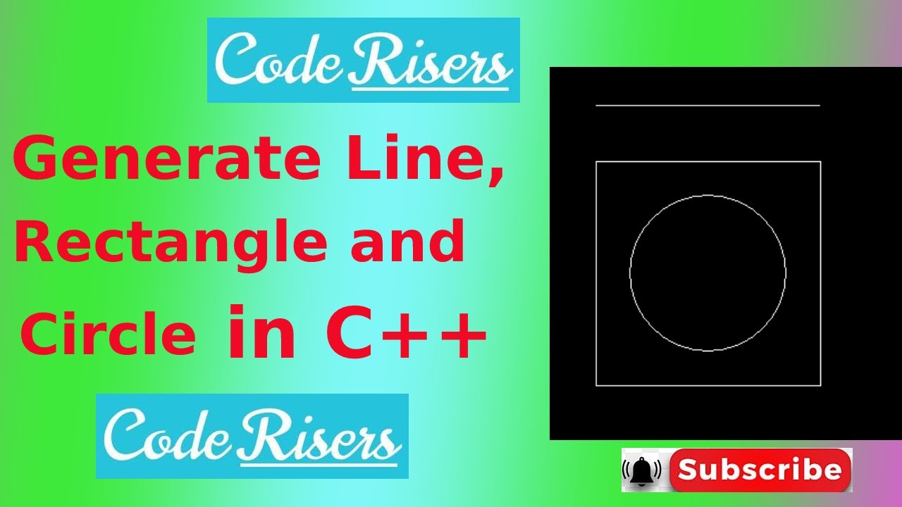 Draw Line Circle And Rectangle In C Graphics Youtube