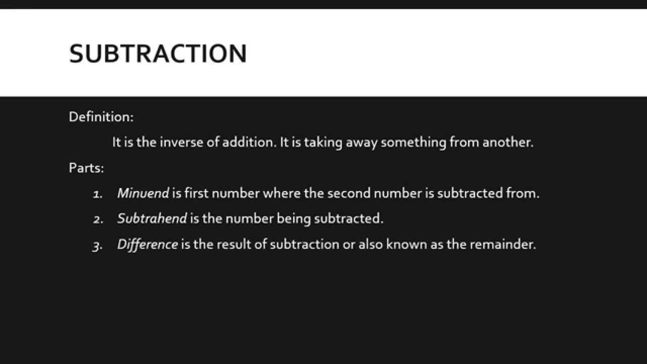 Basic Math The Four Fundamental Operations Youtube
