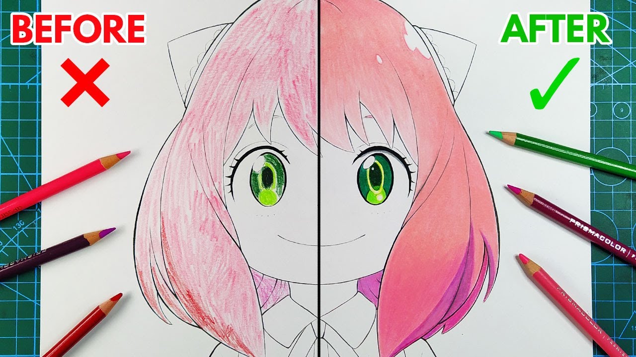 How To Draw Anime With Colored Pencils