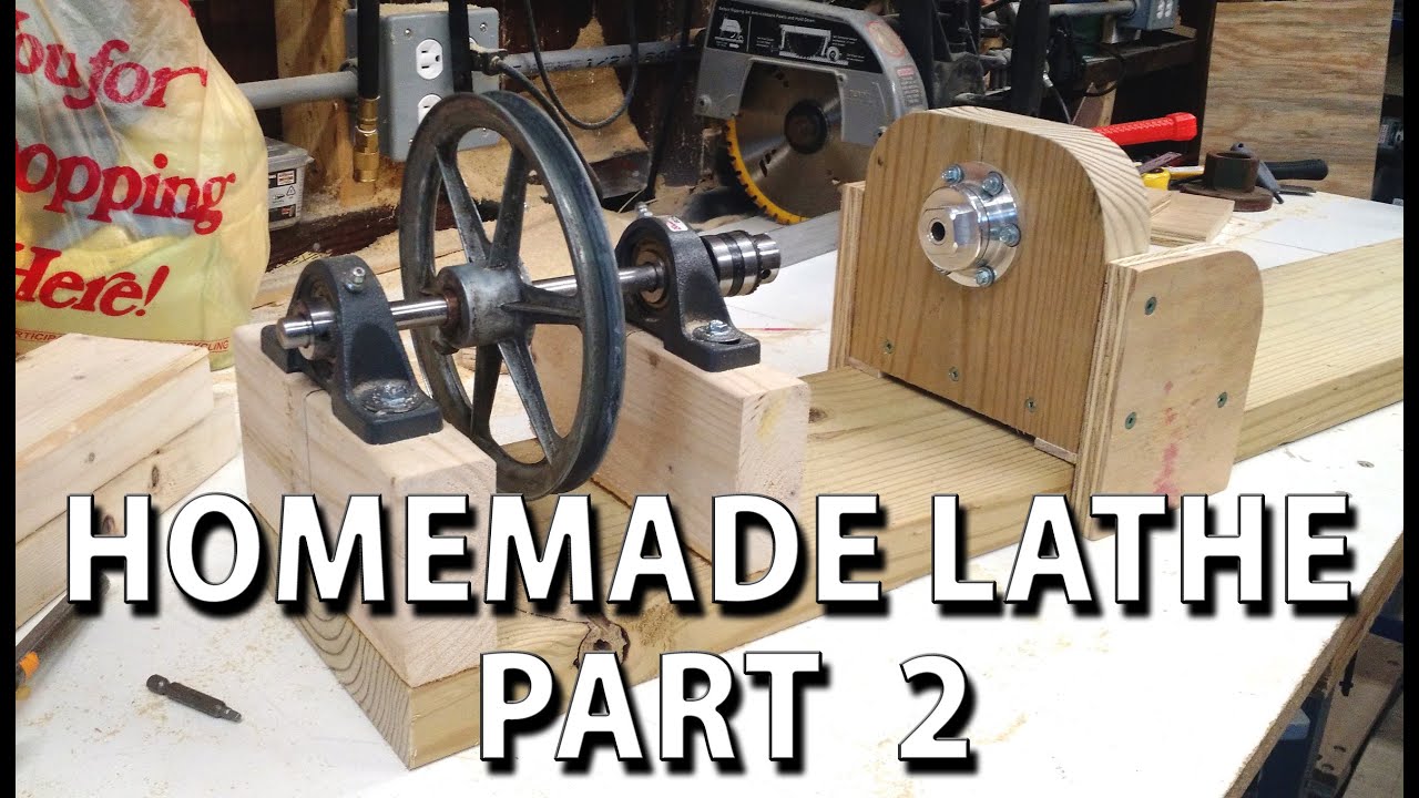 Homemade Lathe Part 2 Head Stock Tail Stock Bed Torno Casero