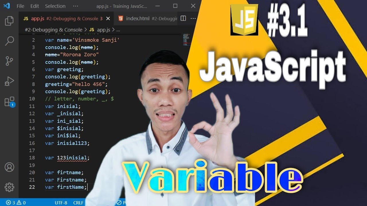 Javascript Tutorial 3 1 Variable Belajar Javascript Youtube