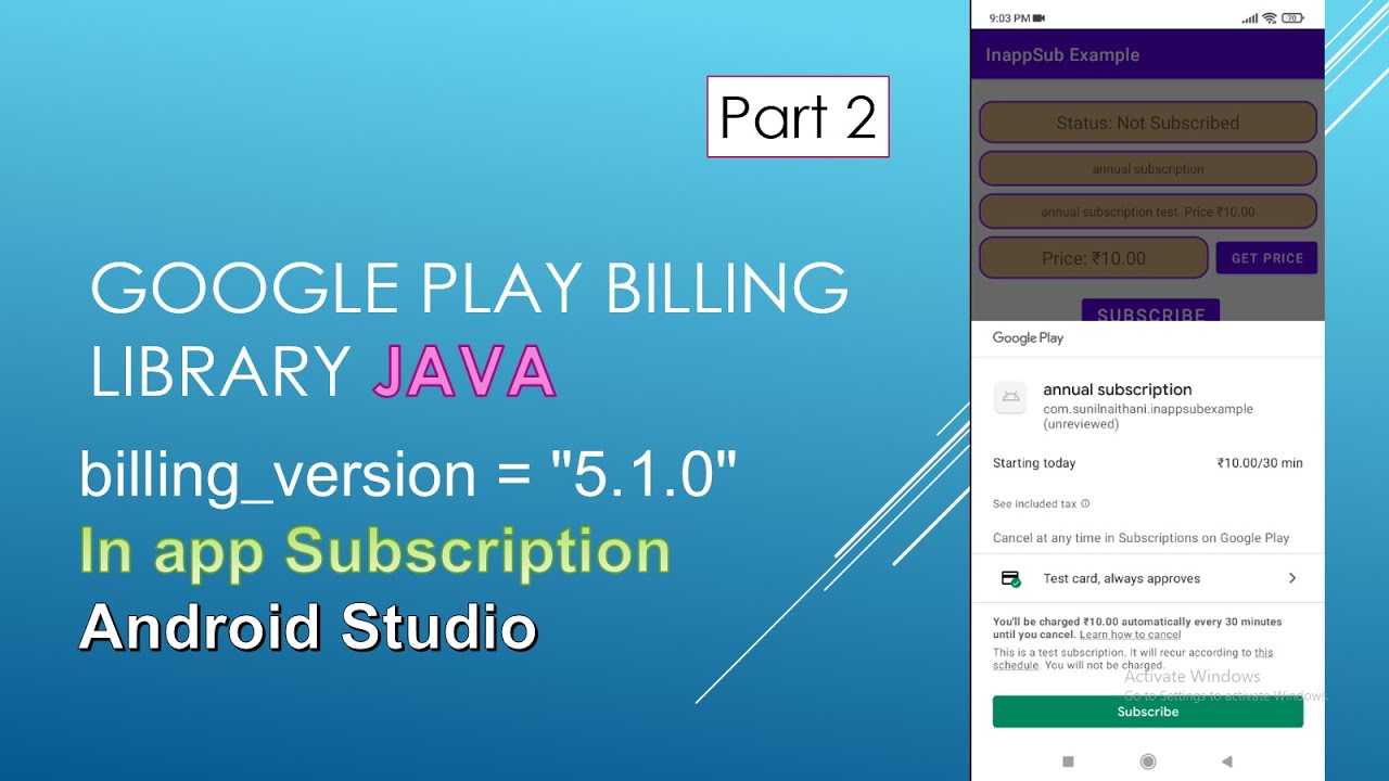Google Play Billing Library Part 2 Version 5 1 0 In App