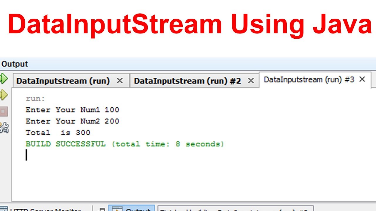 Datainputstream Using Java Youtube