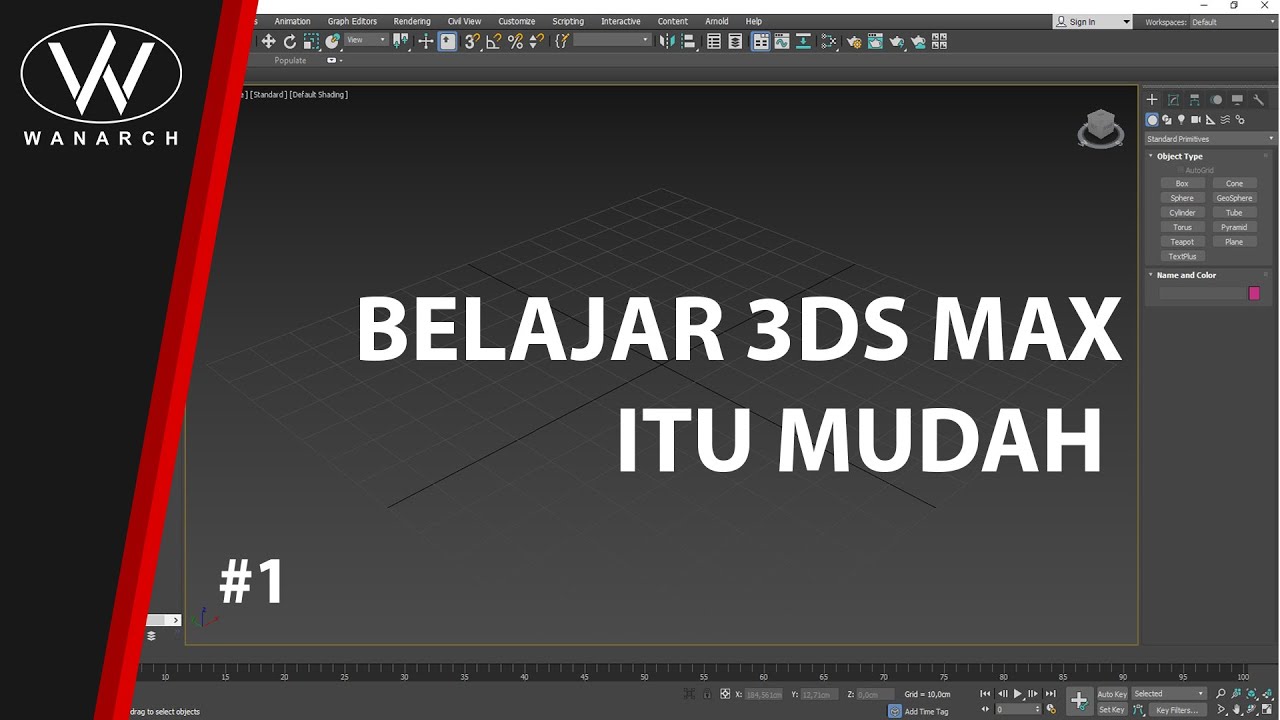1 Tutorial 3ds Max Pengenalan User Interface Tampilan Youtube