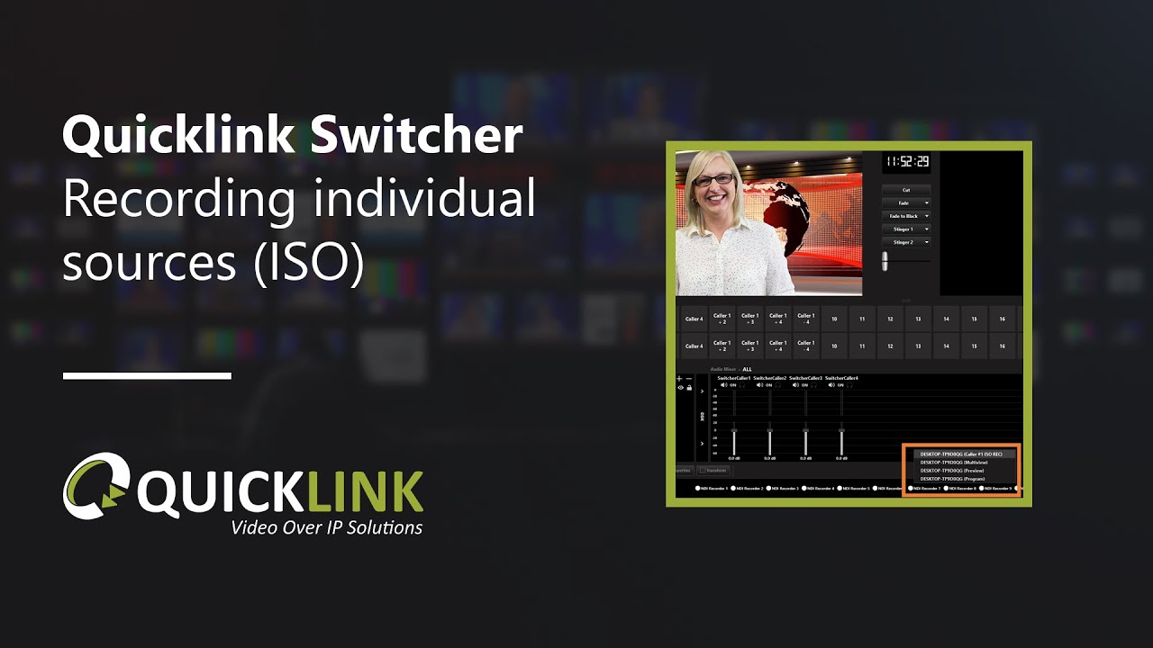 Quicklink Studiopro Recording Individual Sources Iso Youtube