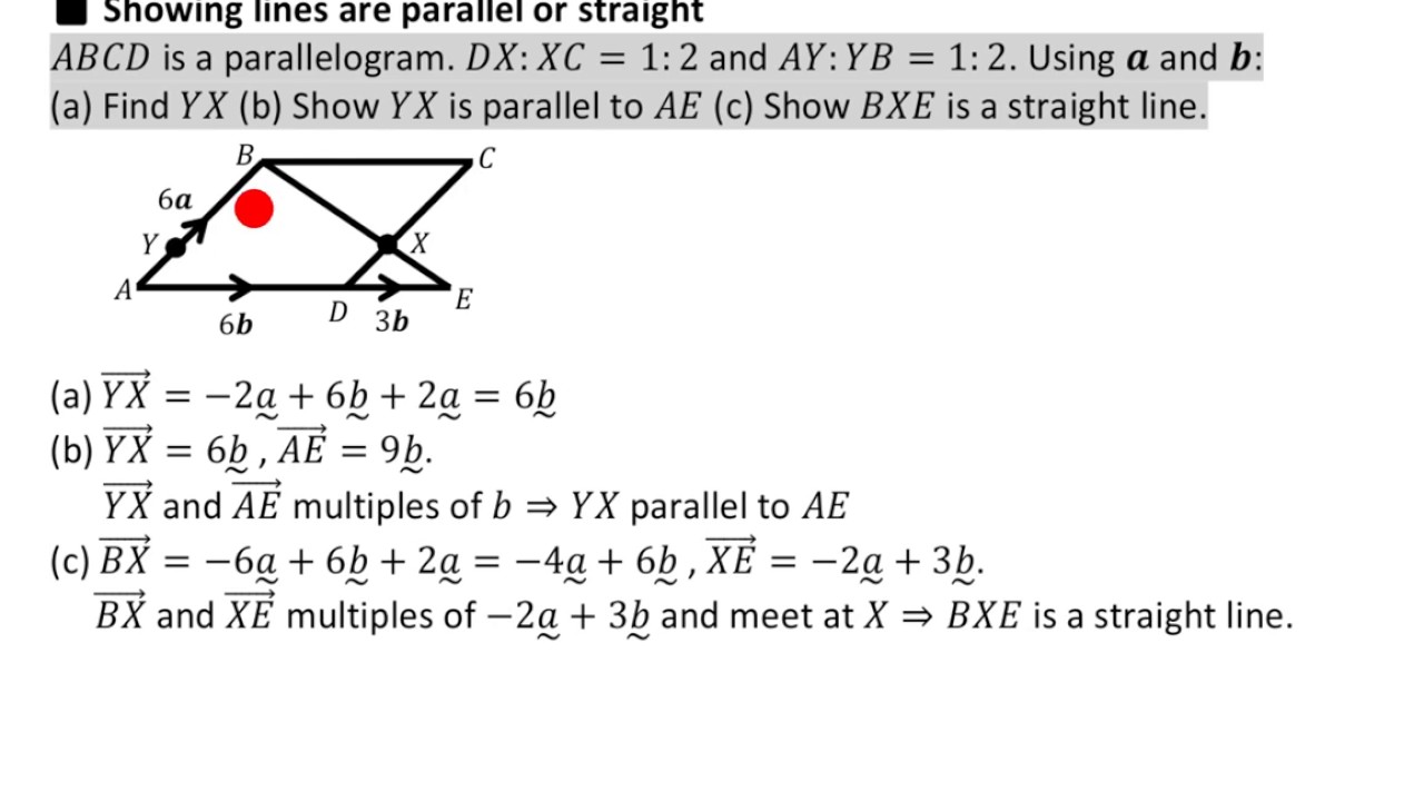 How To Prove Parallel Lines Vectors Free Worksheets Printable