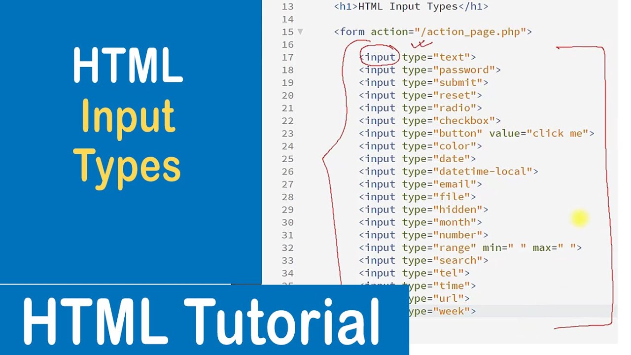 26 Html Input Type Attribute Html Tutorial Youtube