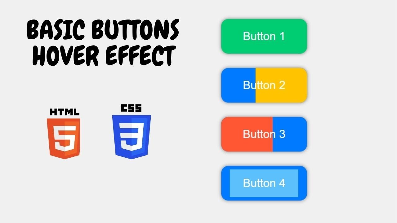 Basic Buttons Hover Effect Youtube