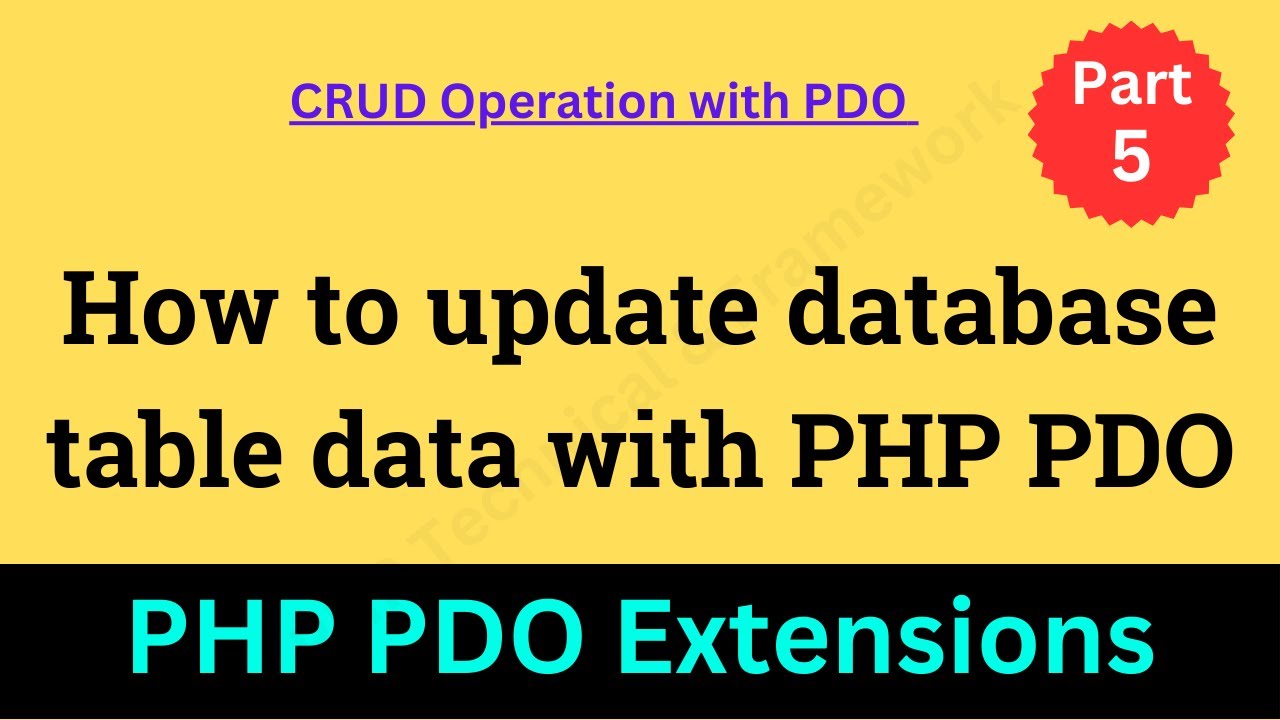 How To Update Database Table Data With Php Pdo Update Data Into