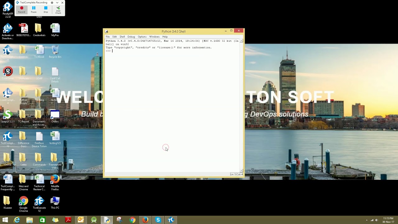 Testcomplete And Pythonide Youtube