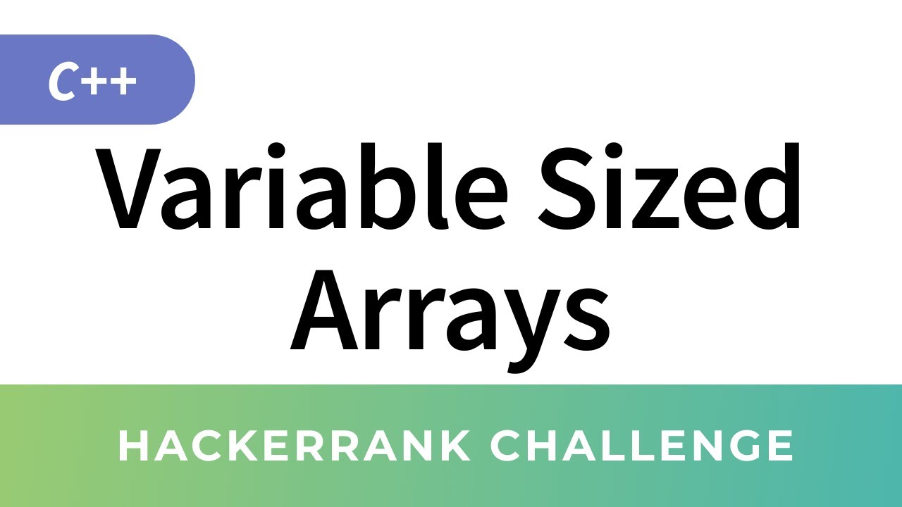 Hackerrank Solution Variable Sized Arrays In C Youtube