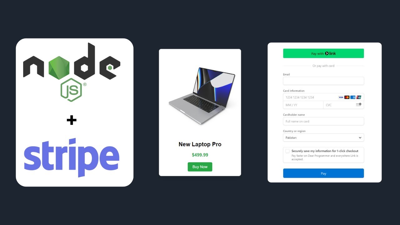 Integrate Stripe Payment Gateway In Node Js Youtube