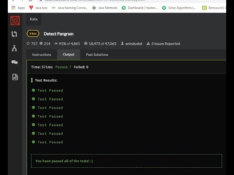 Python Detect Pangram Youtube