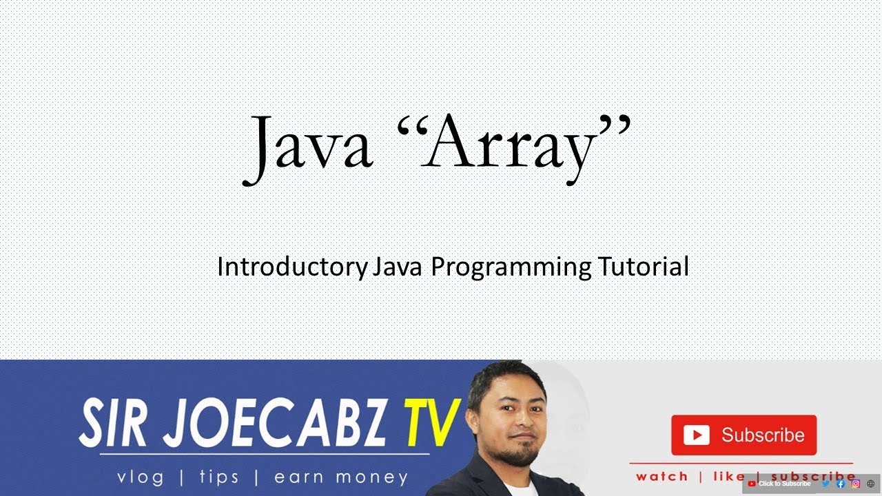 Java Programming Tutorial 14 Java Arrays Youtube
