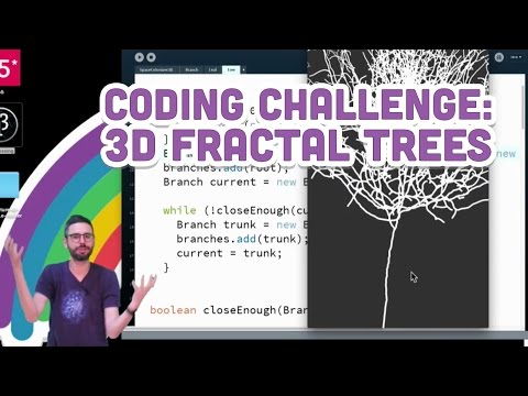 Coding Challenge 18 3d Fractal Trees Youtube