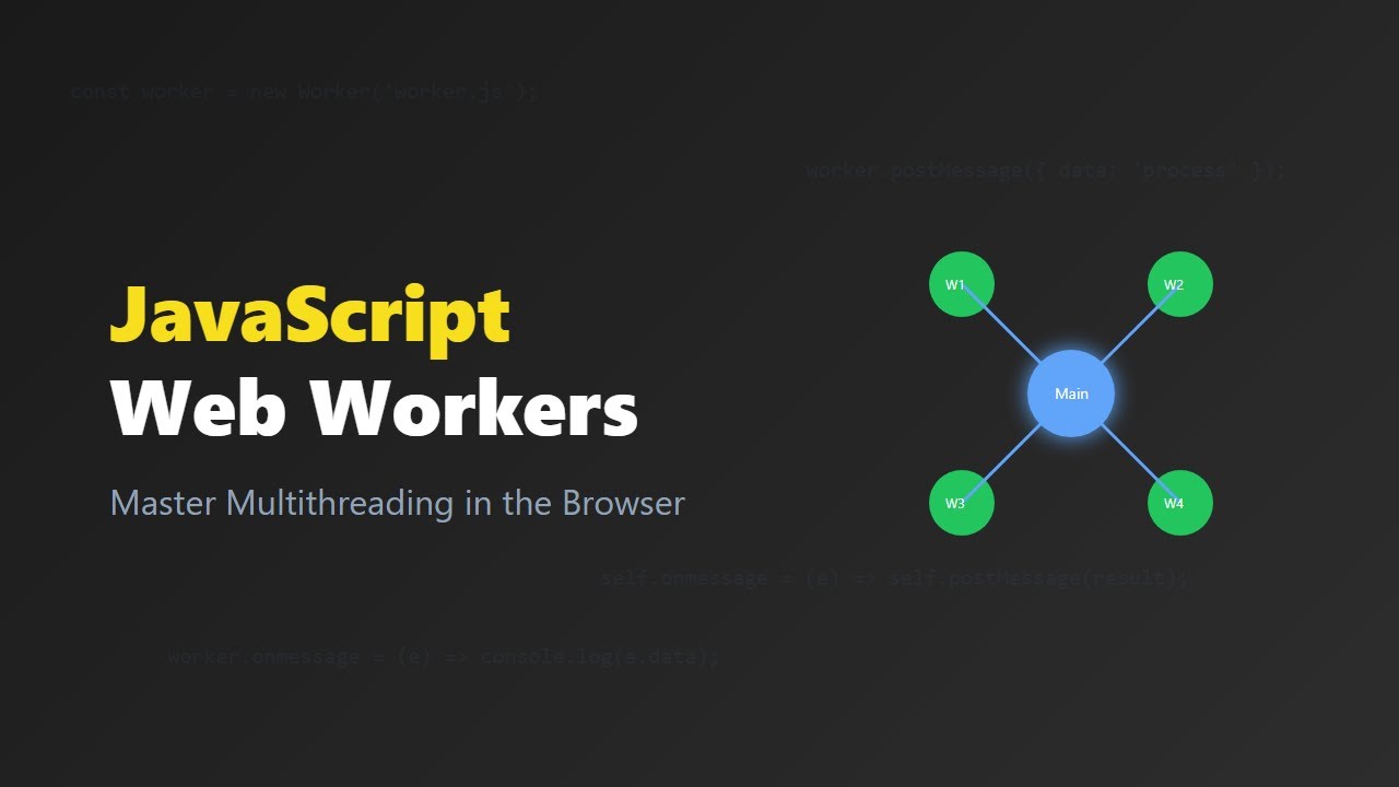 Javascript Web Workers Multithreading For Beginners Youtube