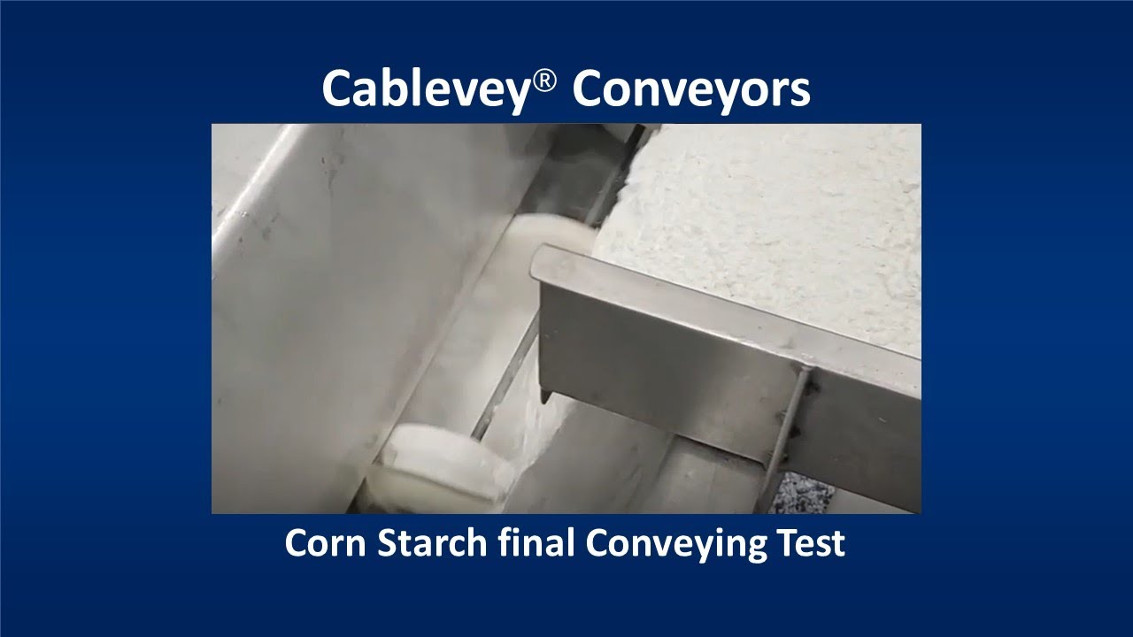 Cablevey Conveyors Corn Starch Conveying Test Youtube