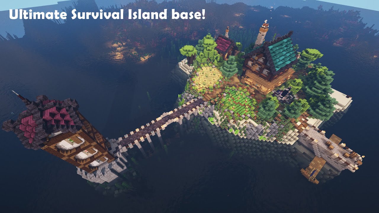 Minecraft Timelapse Ultimate Survival Island Base Youtube