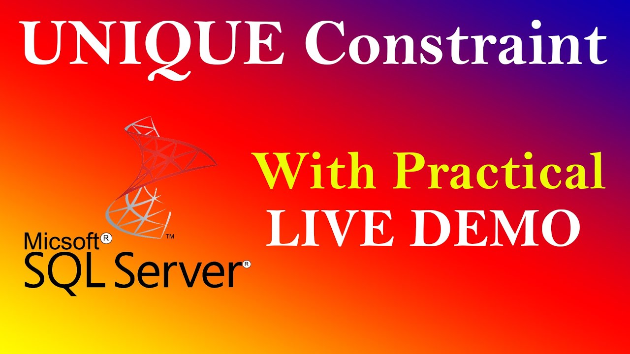 Unique Constraint Sql Tutorial For Beginners Youtube