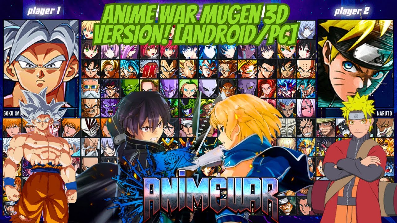 New Anime War 3d Mugen Battle Android Pc Anime Mugen Youtube