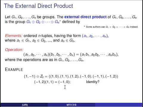 Direct Products Of Groups A Definition Youtube