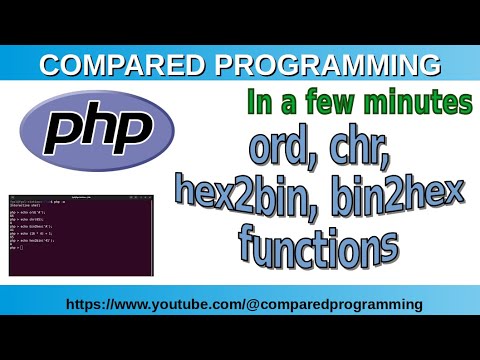 Php String Functions Ord Chr Hex2bin Bin2hex Youtube