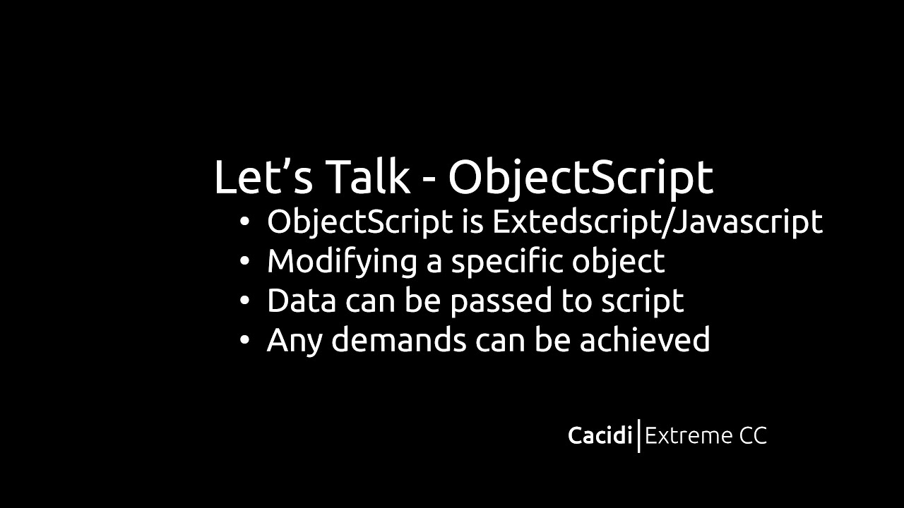 Let S Talk Objectscript Youtube