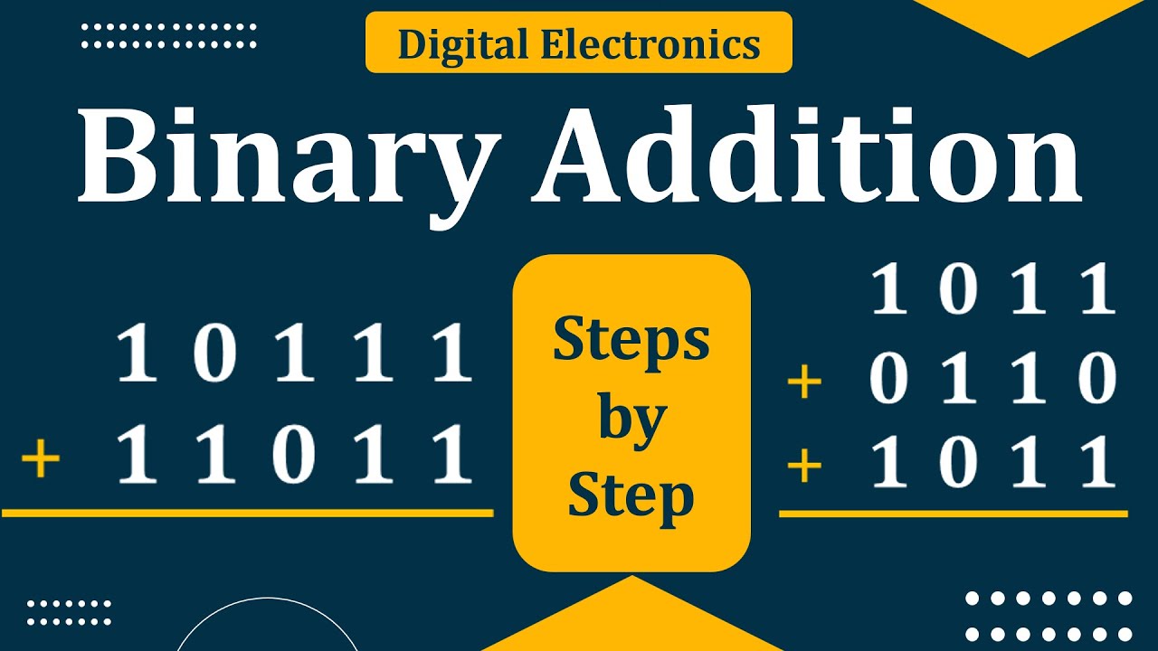 Binary Addition How To Add Binary Numbers Digital Electronics Youtube