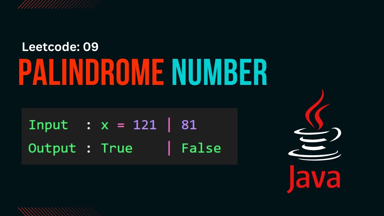 Palindrome Number In Java Tamil Youtube