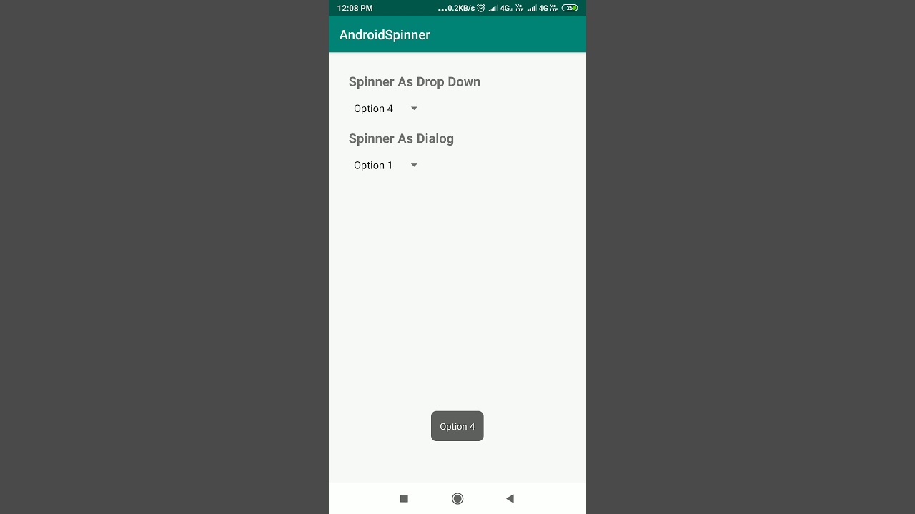 Android Spinner Youtube