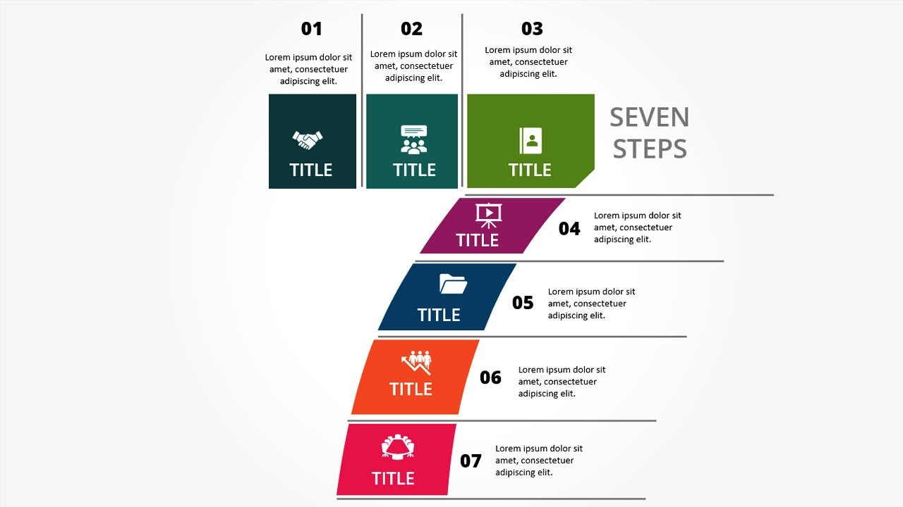 Create 7 Steps Slide In Powerpoint Tutorial 1020 Free Template