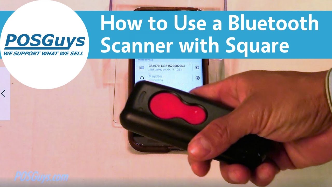 Point Of Sale Basics How To Use A Bluetooth Scanner With Square Youtube