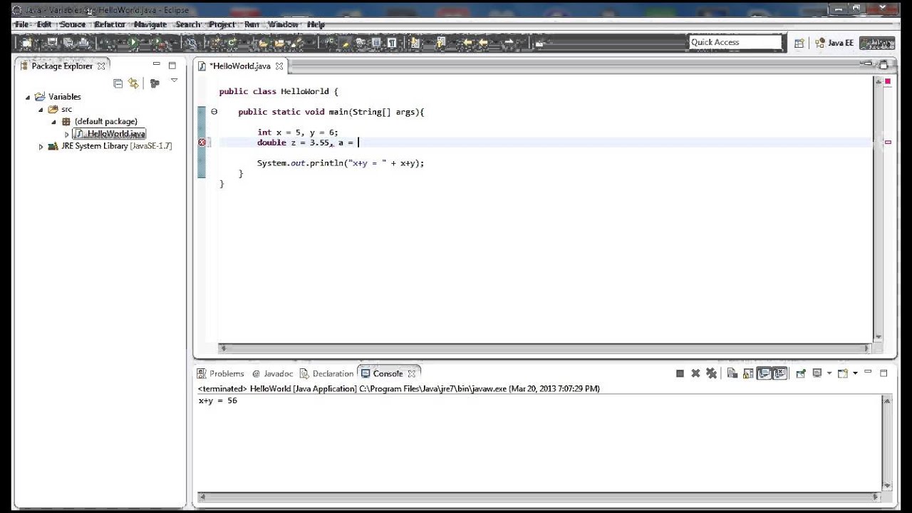 Java Programming For Beginners 2 Variables Youtube