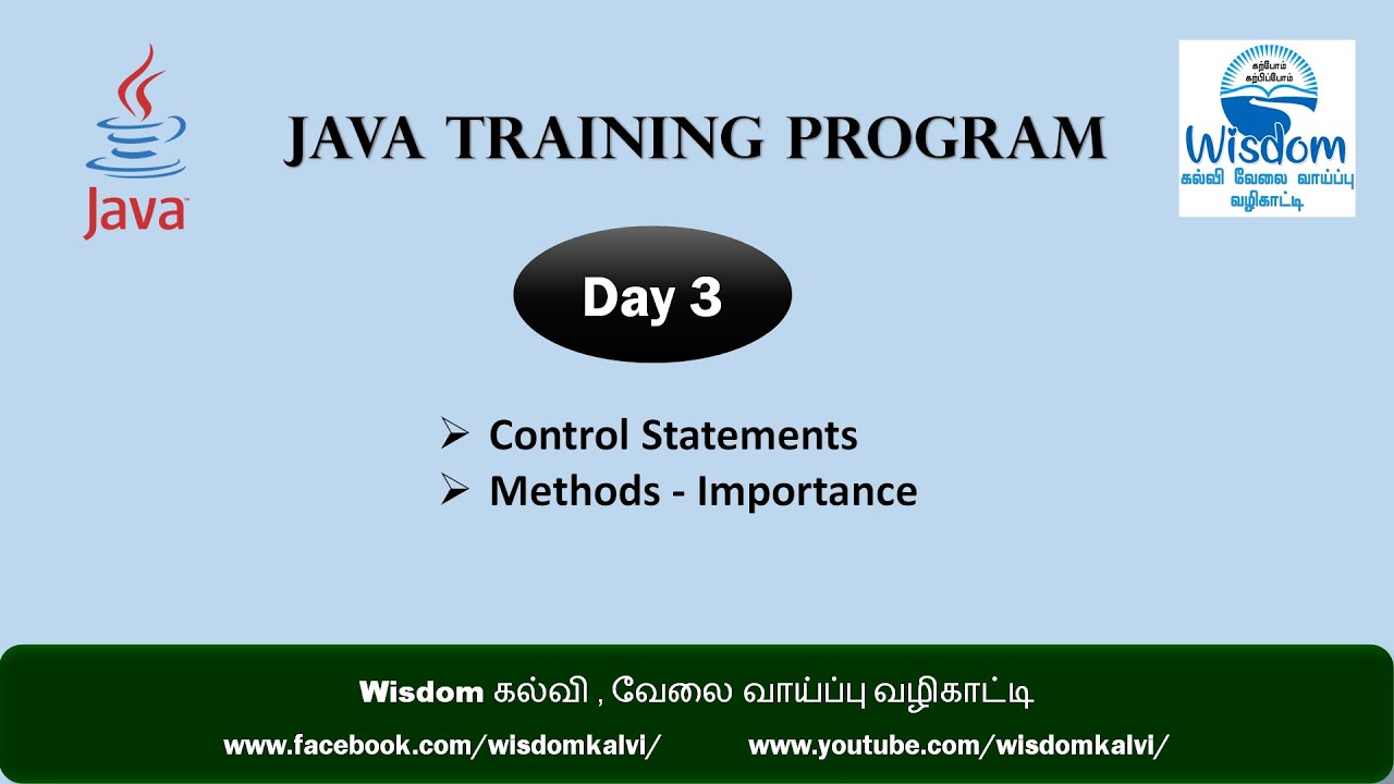 Day 3 Java Training Program Youtube