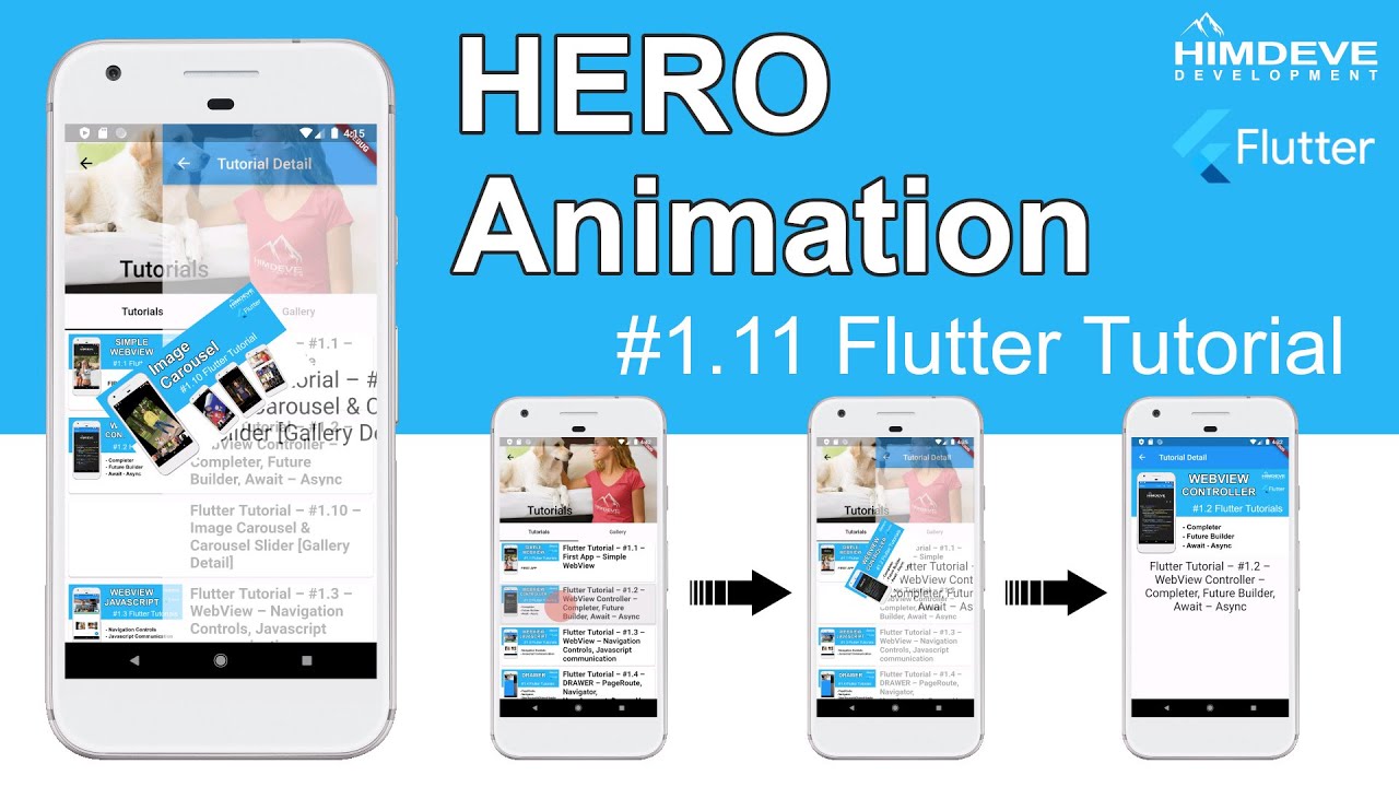 Flutter Tutorial Hero Animation The Complete Flutter Beginner S