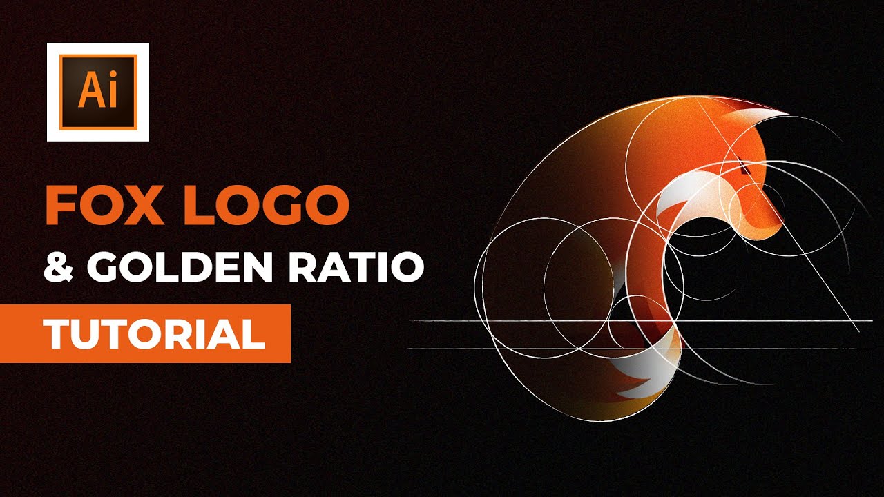 How To Design Fox Logo With Golden Ratio Grid Illustrator Tutorial