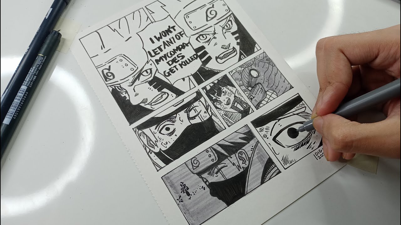 Naruto Drawing A Manga Page 7 Youtube