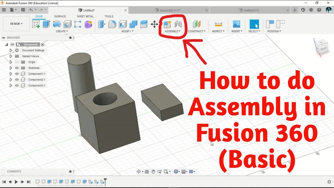 How To Do Assembly In Fusion 360 Basic Tutorial And Some Tips