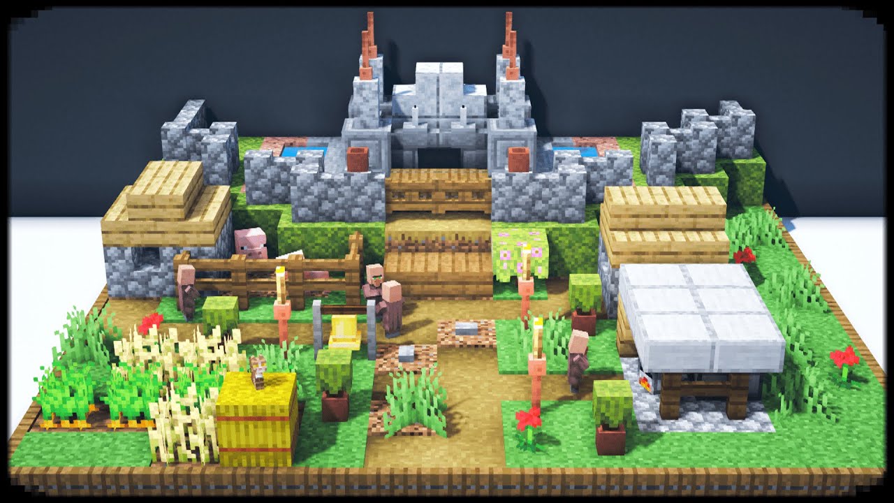 Minecraft Mini Kingdom Minecraft Mini Build Hacks Youtube