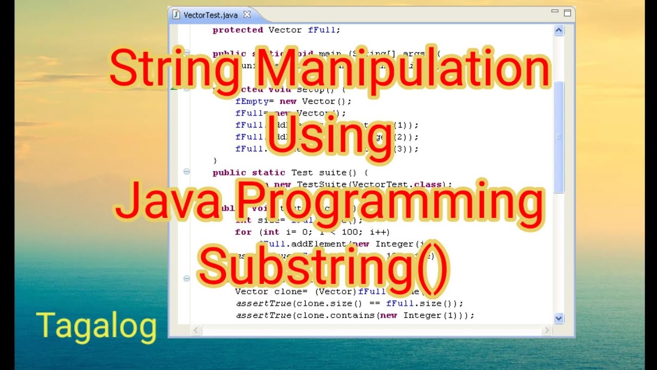 String Manipulation In Java Substring Youtube