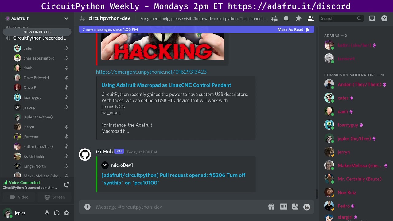 Circuitpython Weekly Meeting For August 23 2021 Circuitpython