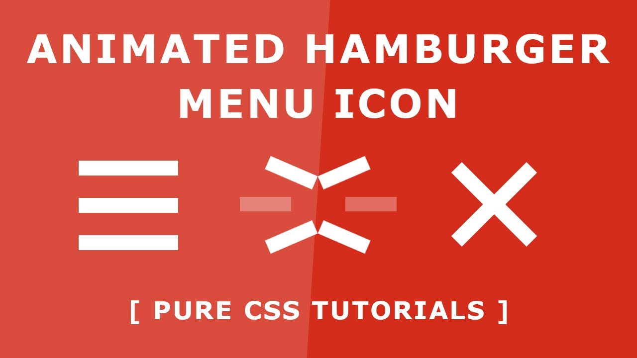 Animated Hamburger Icon 2 Transforming Hamburger Menu Icon Tutorials