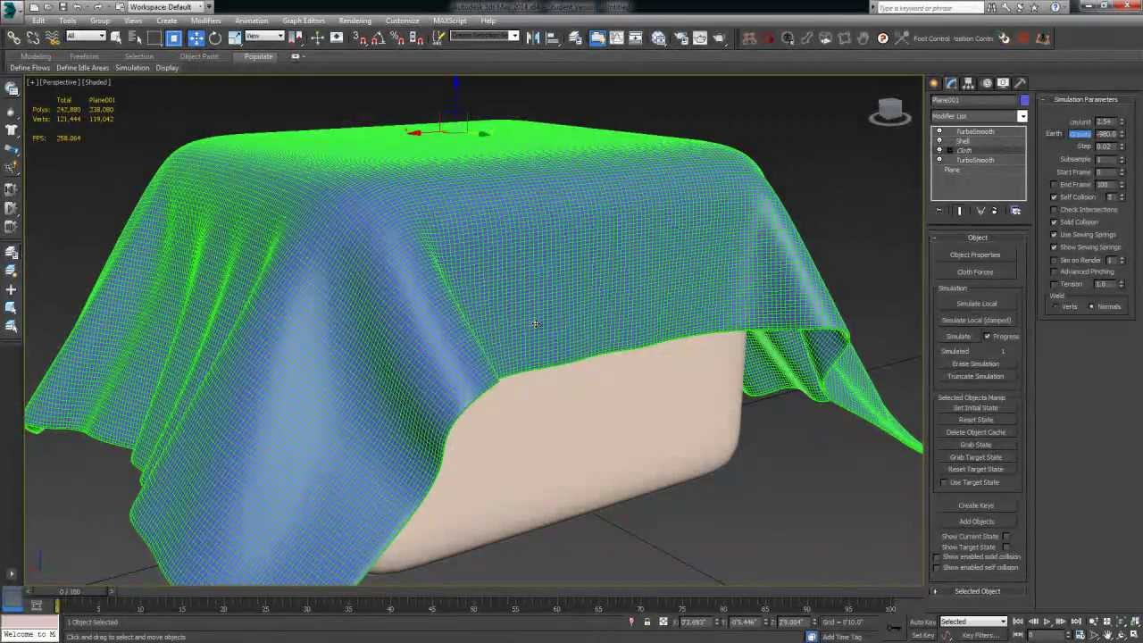 3ds Max Tutorial Beginner Cloth Simulation Youtube