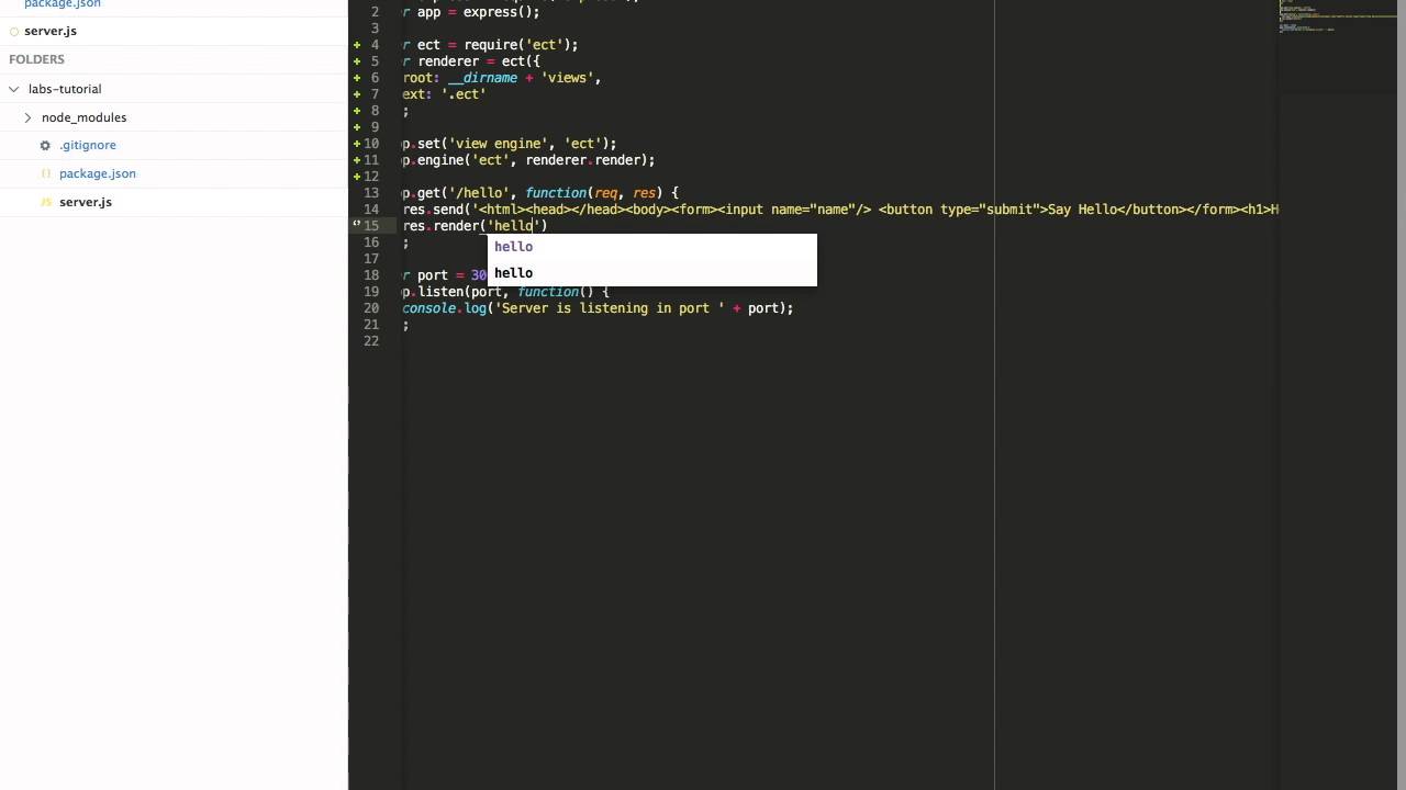 Node Templating Engine