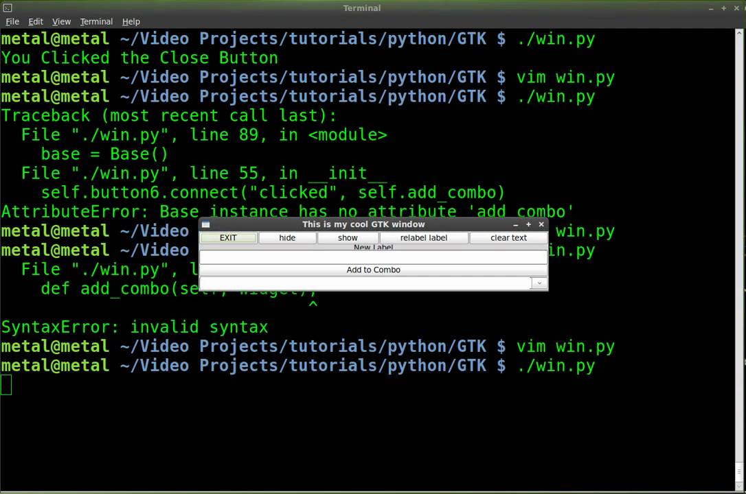 Python Gtk Gui Tutorial 13 Add To Combobox Youtube