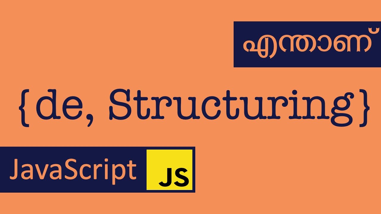 Destructuring Assignment Javascript Malayalam Youtube