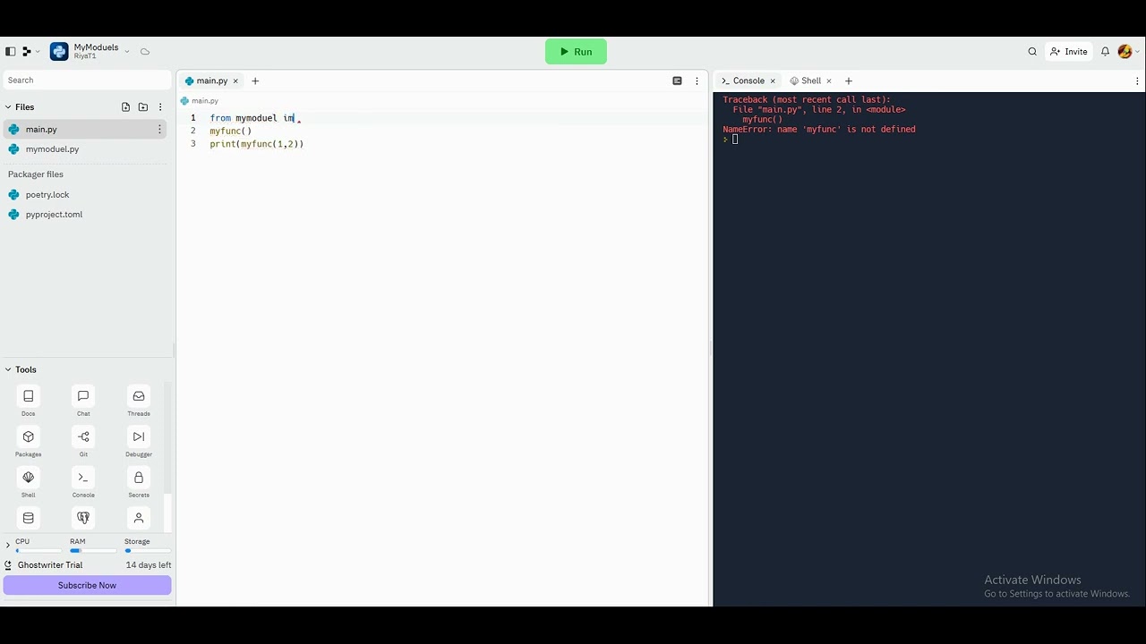 Creating Own Module In Python Youtube